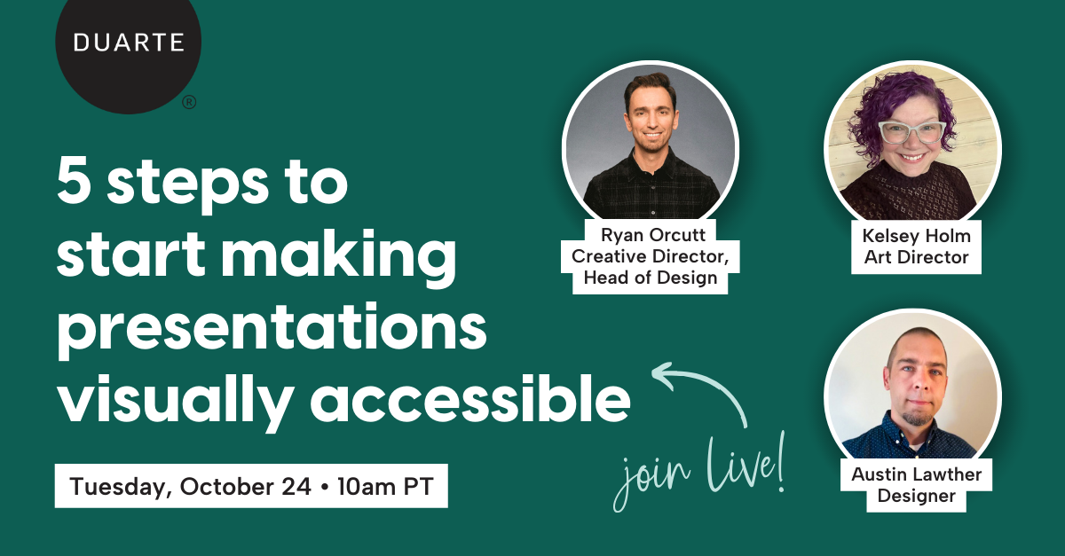 Webinar registration: 5 steps to start making presentations visually accessible